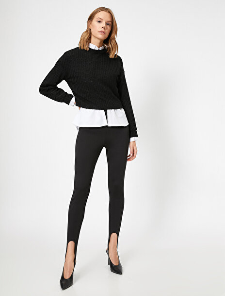 Koton Kadın Paça Detaylı Tayt