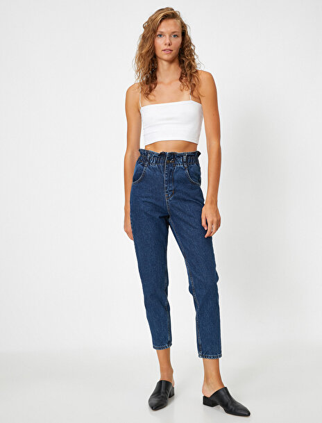 Koton Kadın Yüksek Bel Pileli Slouchy Jean Koton Kadın Yüksek Bel Pileli Slouchy Jean