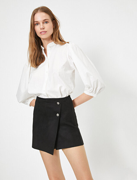 Koton Kadın Düğme Detaylı Etek Şort
