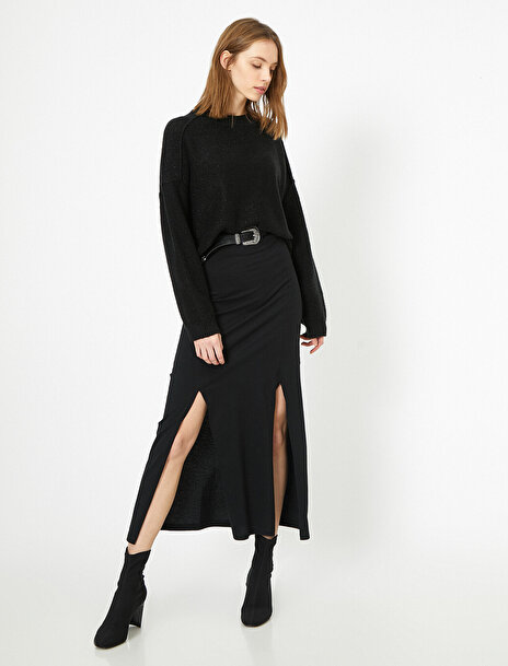 Koton Kadın Çift Yırtmaçlı Uzun Etek