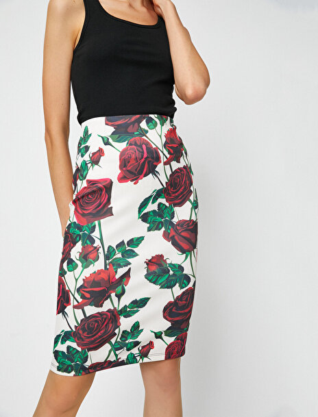 Koton Kadın Desenli Kalem Etek