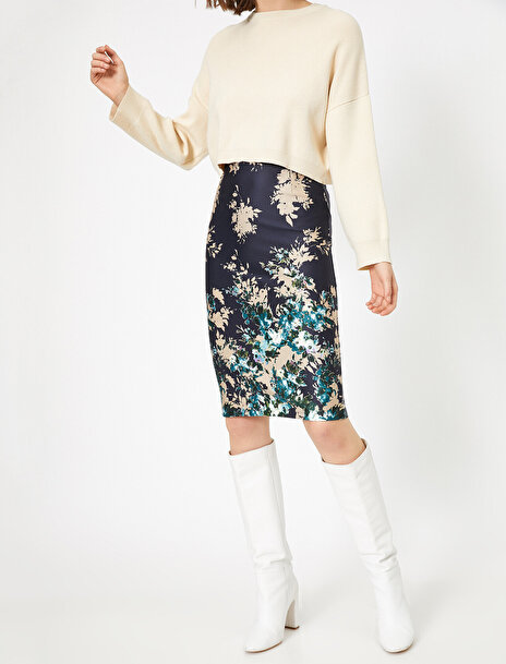 Koton Kadın Desenli Kalem Etek