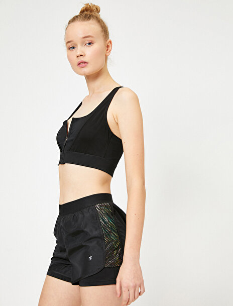 Koton Kadın Ebru Şallı Loves Koton Spor Şort