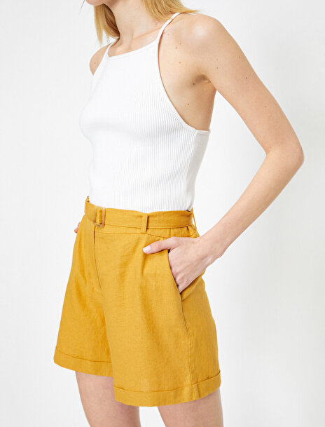 Koton Kadın Rahat Kesim Keten Şort