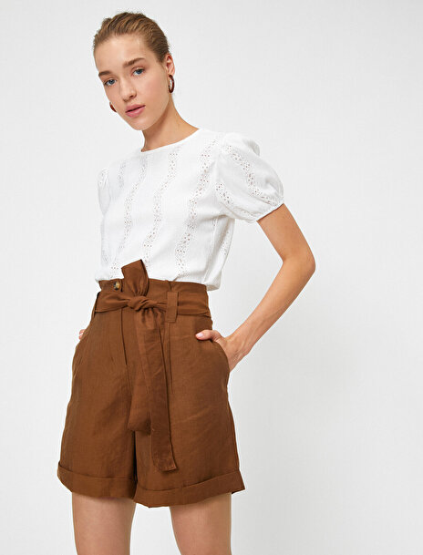 Koton Kadın Kemerli Kısa Şort