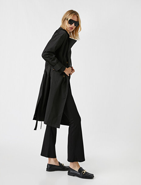 Koton Kadın Kemer Detaylı Cepli Trençkot