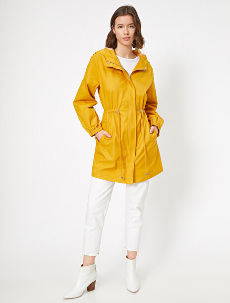 Koton Kadın Beli Ayarlanabilir Kapüşonlu Trençkot