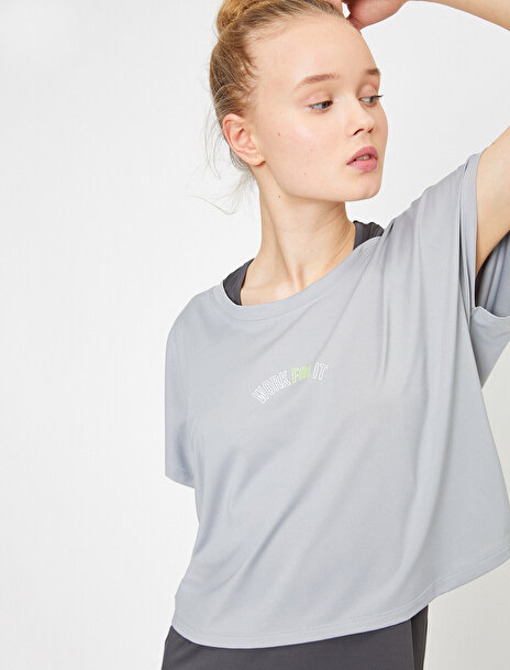 Koton Kadın Yazili Baskili TShirt