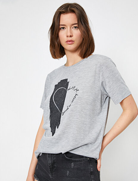 Koton Kadın Yazılı Baskılı T-Shirt