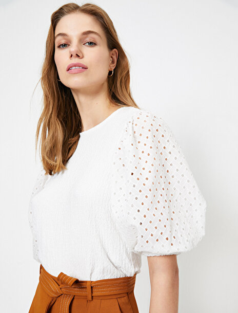 Koton Kadın Balon Kollu Tişört