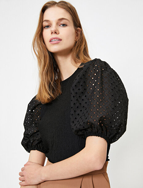 Koton Kadın Balon Kollu Tişört