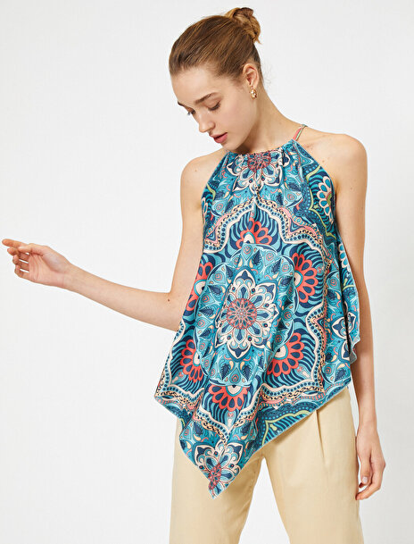 Koton Kadın Askılı Kolsuz Desenli Atlet