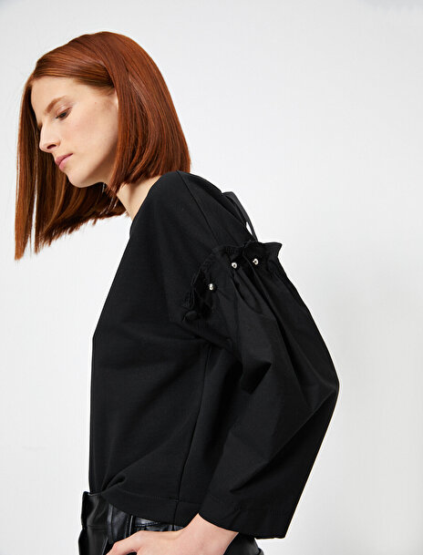 Koton Kadın Boncuk Detaylı Sweatshirt