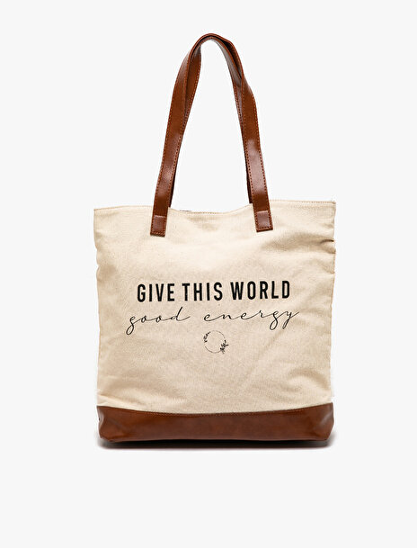 Koton Kadın Yazılı Baskılı Omuz Çantası