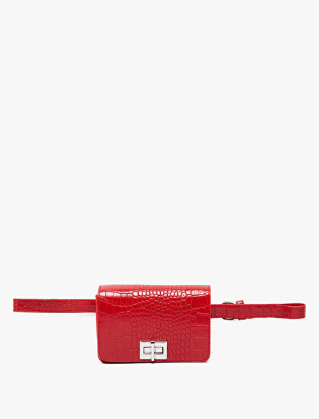 Koton Kadın Deri Görünümlü Bel Çantası