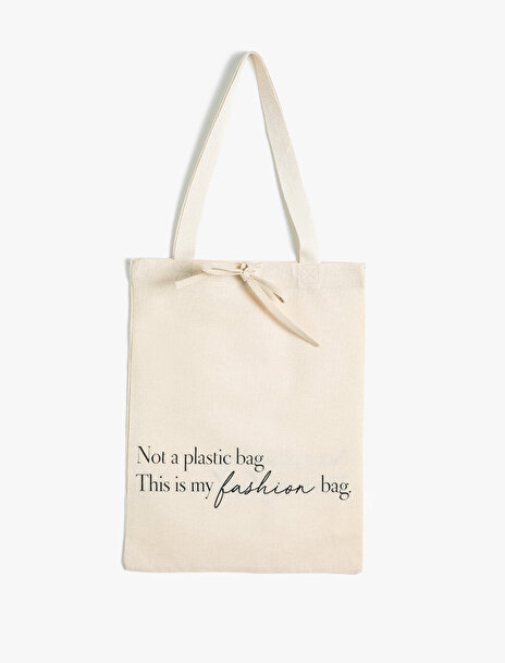 Koton Kadın Yazılı Baskılı Bez Çanta