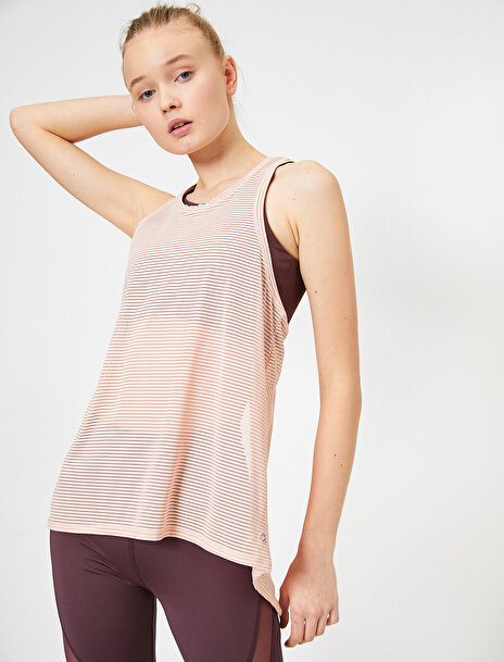 Koton Kadın Ebru Şallı Loves Koton Oyuk Yaka Atlet