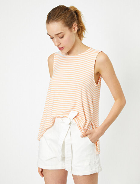 Koton Kadın Çizgili Antibakteriyel Atlet