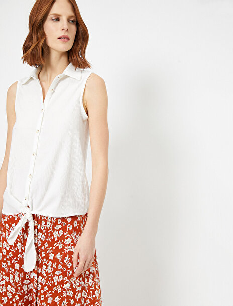 Koton Kadın Düğmeli Önden Bağlamalı Atlet