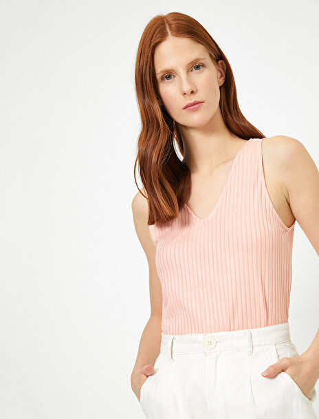 Koton Kadın V Yaka Ribana Atlet