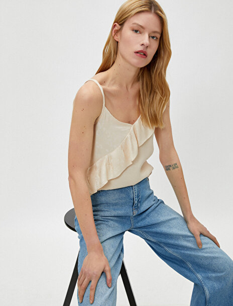 Koton Kadın Fırfırlı Askılı Tanktop