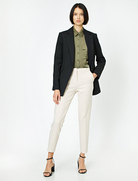 Koton Kadın Cepli Basic Kumaş Pantolon