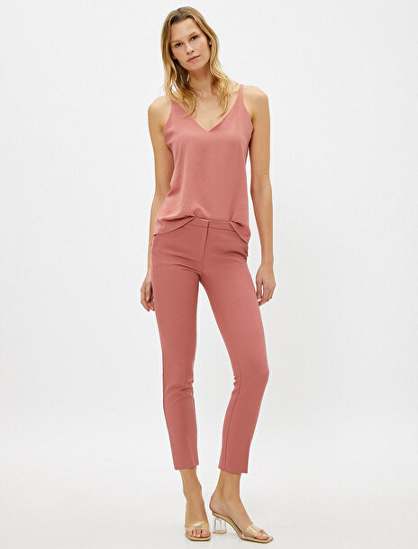 Koton Kadın Cepli Basic Kumaş Pantolon