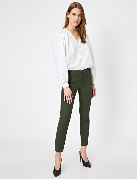 Koton Kadın Cepli Basic Kumaş Pantolon