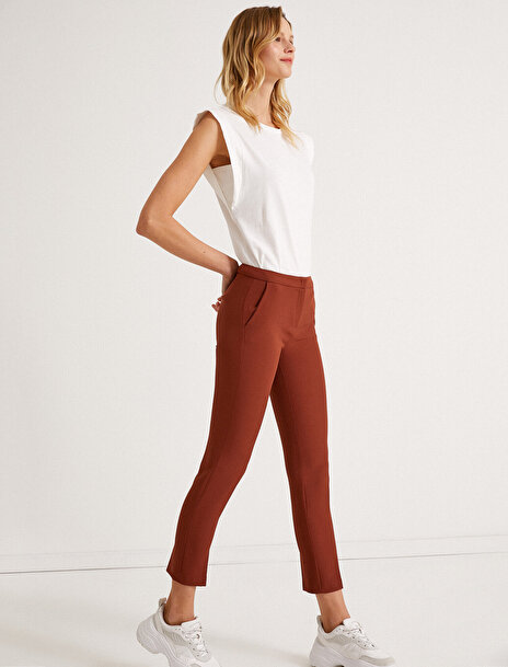 Koton Kadın Cepli Basic Kumaş Pantolon