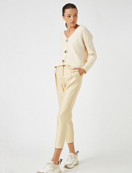 Koton Kadın Kemerli Cepli Pantolon