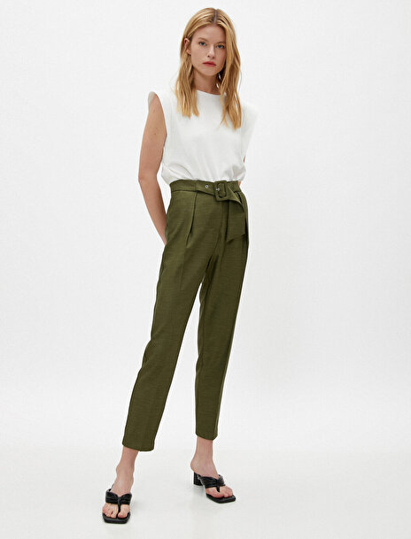 Koton Kadın Kemerli Cepli Pantolon