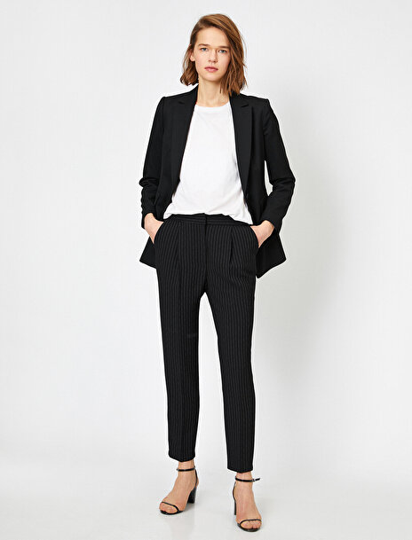 Koton Kadın Pilili Havuç Pantolon