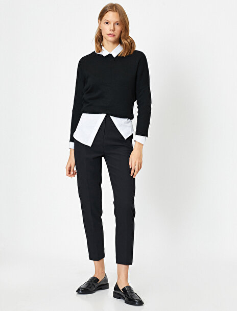 Koton Kadın Kısa Paça Kumaş Pantolon