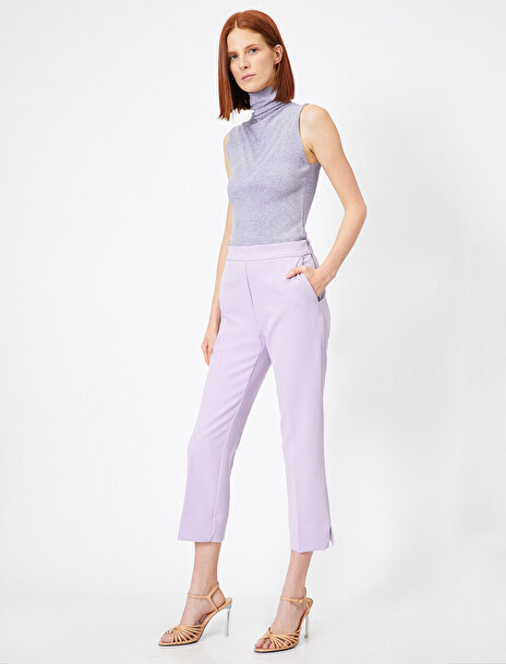 Koton Kadın Kısa Yırtmaçlı Paça Pantolon