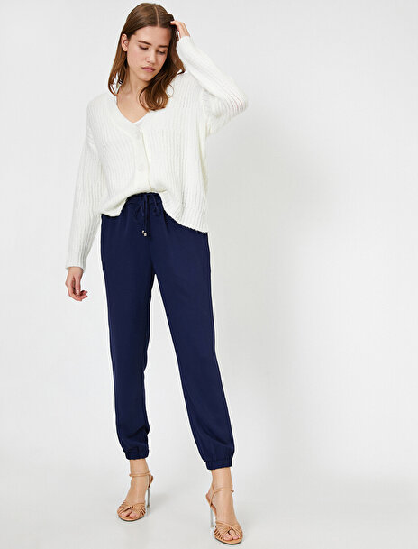 Koton Kadın Beli Bağcıklı Jogger Pantolon