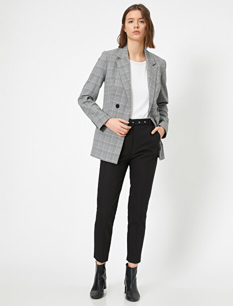 Koton Kadın Kemerli Havuç Pantolon