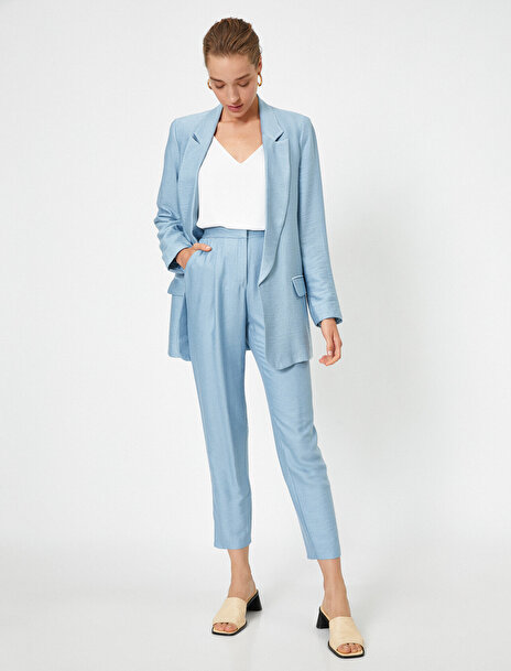 Koton Kadın Kısa Paça Pilili Havuç Pantolon