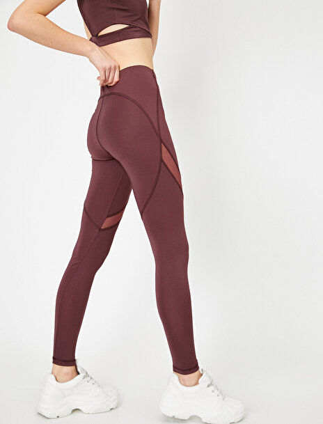 Koton Kadın Ebru Şallı Loves Koton Tül Detaylı Tayt