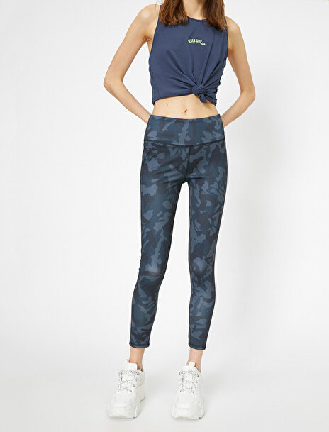 Koton Kadın Kamuflaj Desenli Tayt