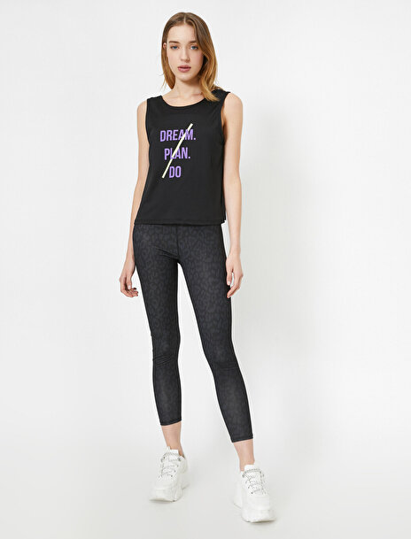 Koton Kadın Kamuflaj Desenli Tayt