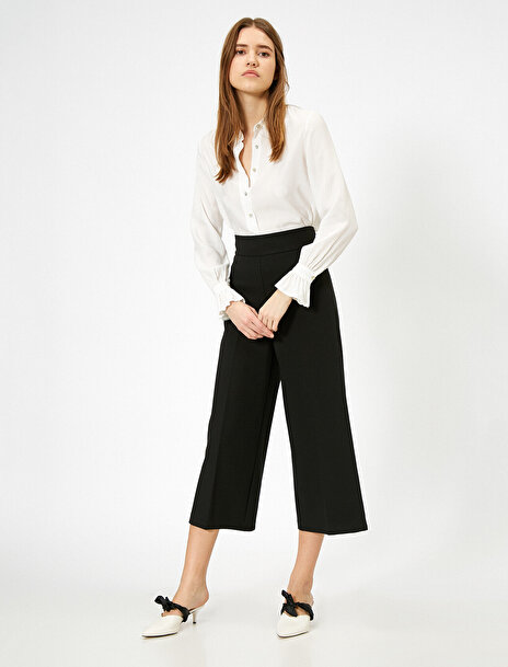 Koton Kadın Yüksek Bel Kısa Paça Pantolon