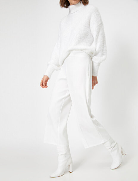 Koton Kadın Yüksek Bel Geniş Paçalı Pantolon