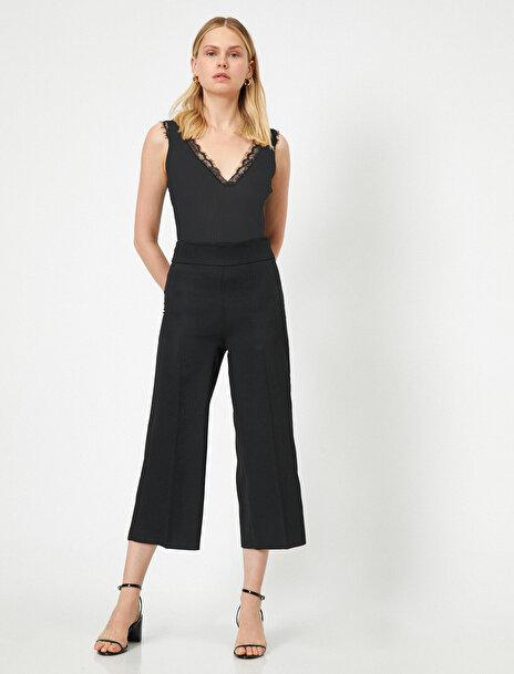 Koton Kadın Yüksek Bel Geniş Paçalı Pantolon