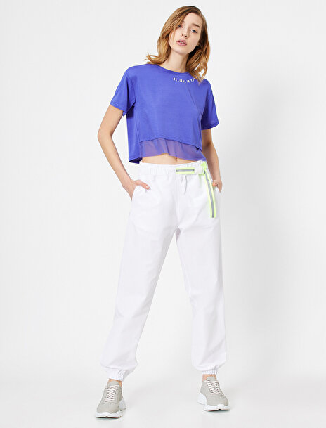 Koton Kadın Ebru Şallı Loves Koton Jogger Cepli Dokuma Eşofman Altı Koton Kadın Ebru Şallı Loves Koton Jogger Cepli Dokuma Eşofman Altı