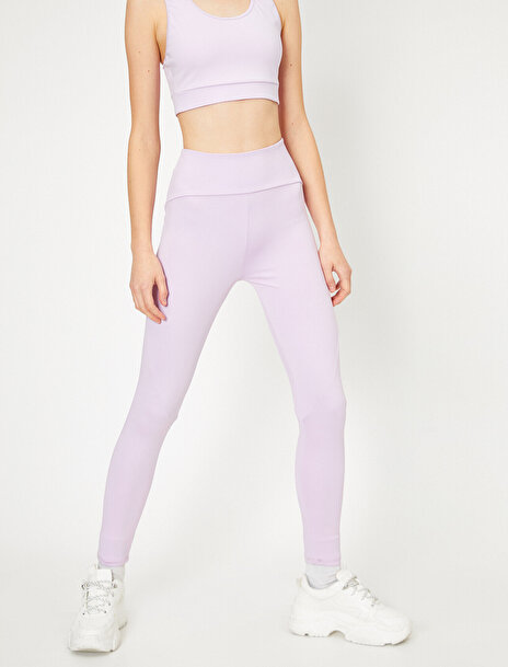 Koton Kadın Ebru Şallı Loves Koton Yüksek Bel Spor Taytı