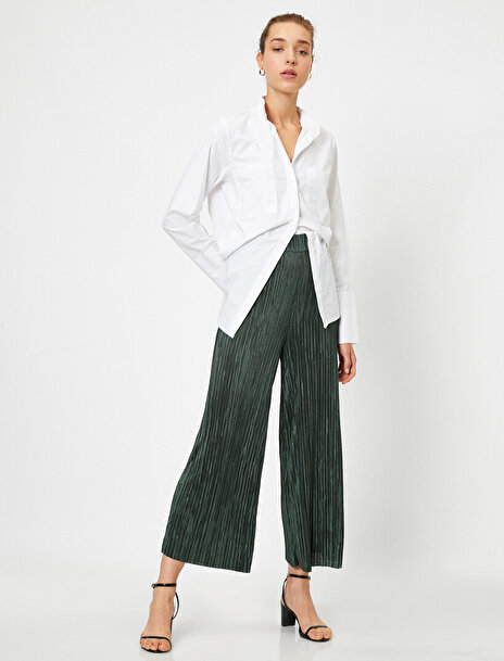 Koton Kadın Geniş Paça Kadife Pantolon