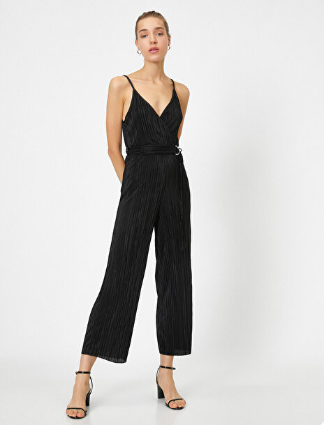 Koton Kadın V Yaka Askılı Tulum