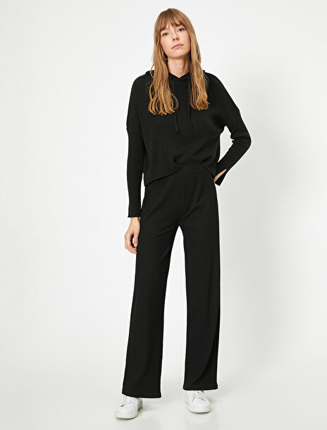 Koton Kadın Fitilli Düz Pantolon