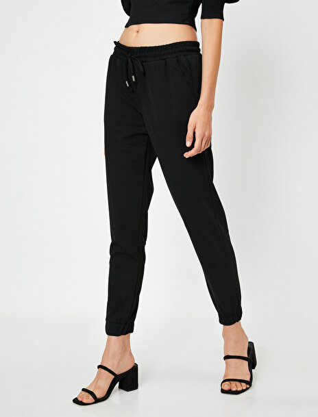 Koton Kadın Paçaları Beli Lastikli Cepli Pantolon