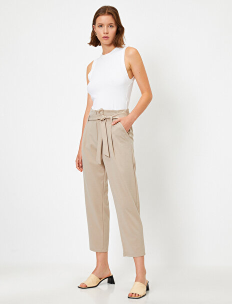 Koton Kadın Cepli Kemerli Pantolon